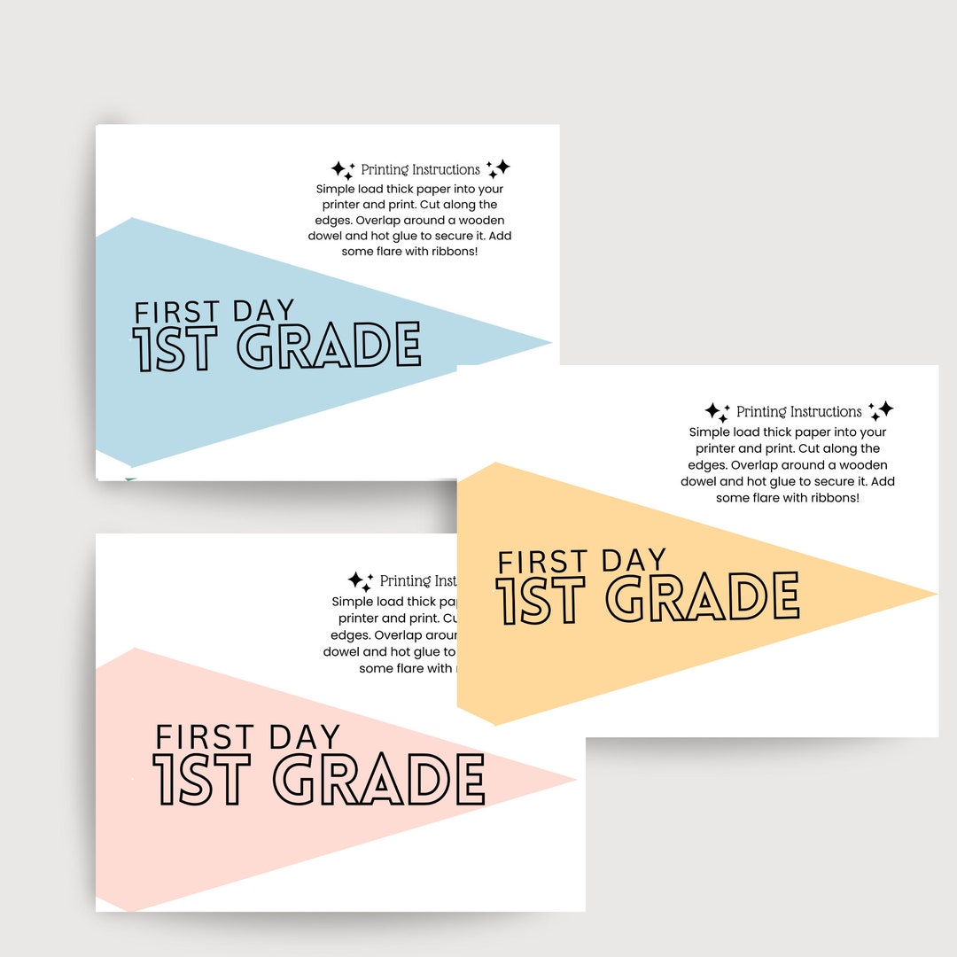 Simple Pastel Printable Pennant Flag | Editable Canva Template ...