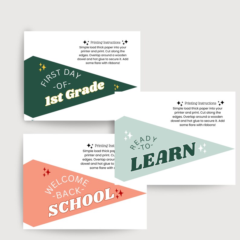 Ready to Learn Flags - Back to School Flags - Etsy