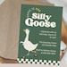 Silly Goose First Birthday Invitation | Editable Canva Template ...