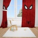 Spiderman Curtain, Superhero Logo Curtain, Spiderman Curtains Kids Room ...