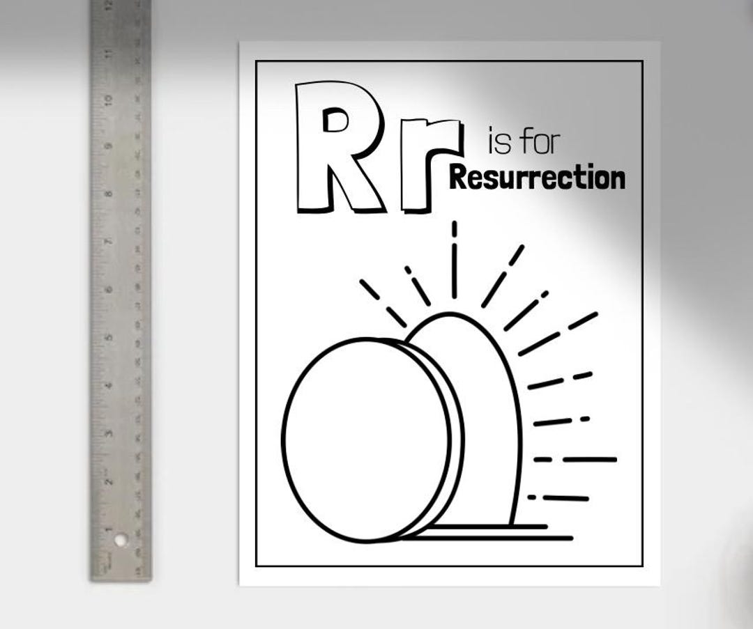 Letter Rr is for Resurrection Kids Coloring Page - Etsy