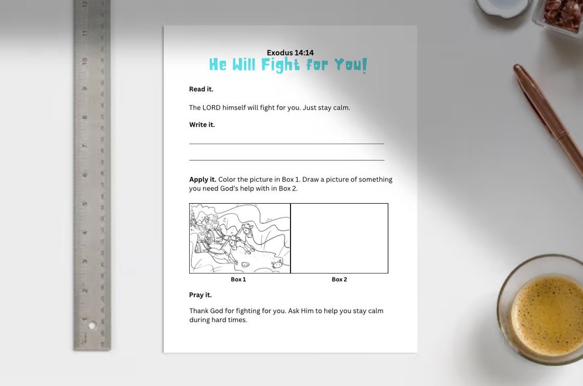 Kids Bible Lesson With Activity Page Bundle - Etsy