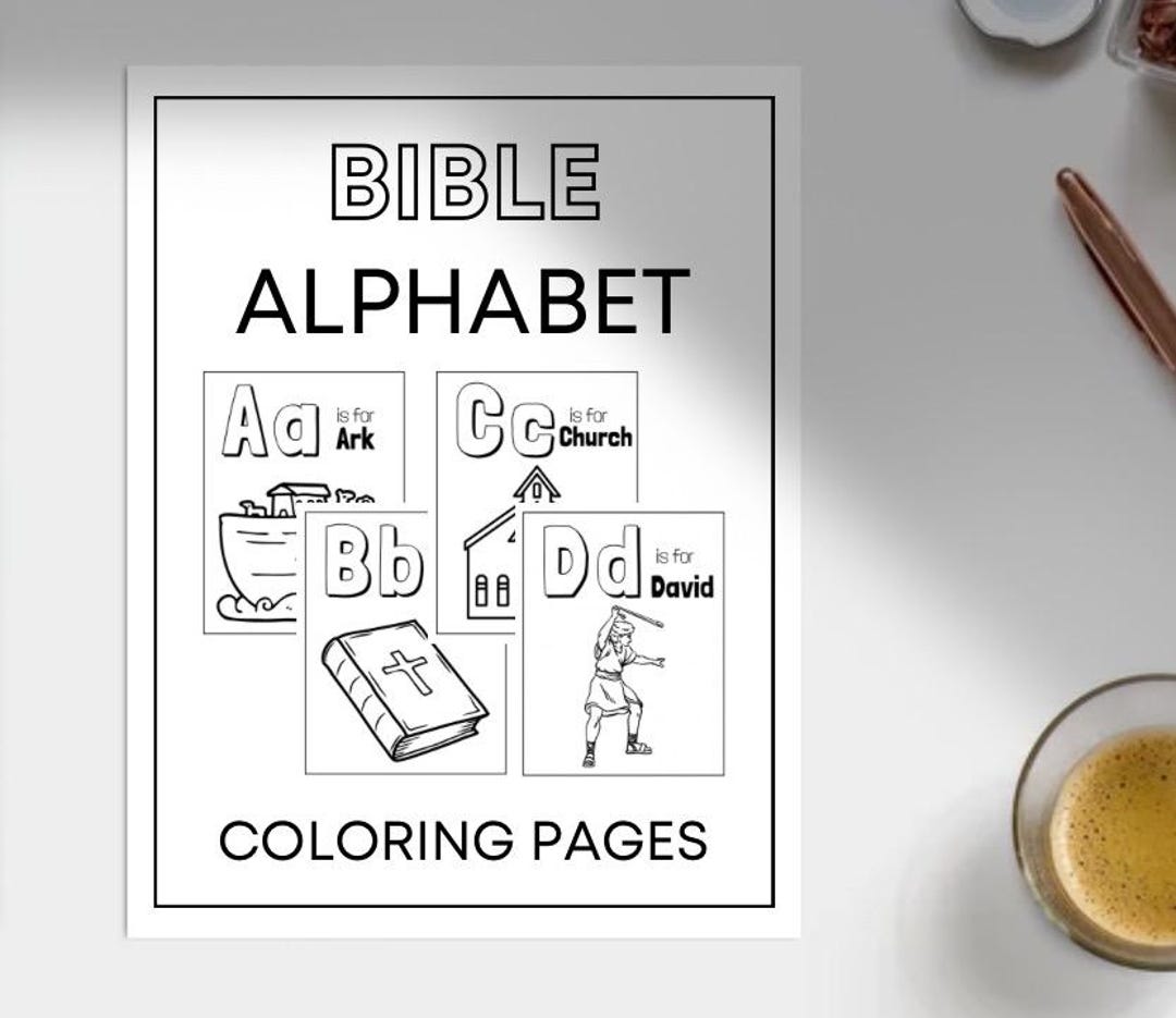 Bible Alphabet Coloring Book for Kids - Etsy