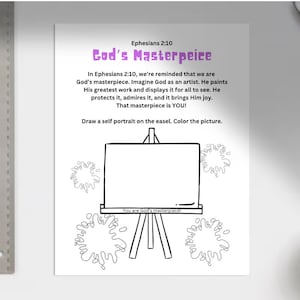 Ephesians 2:10 - God’s Masterpiece Worksheet - Etsy