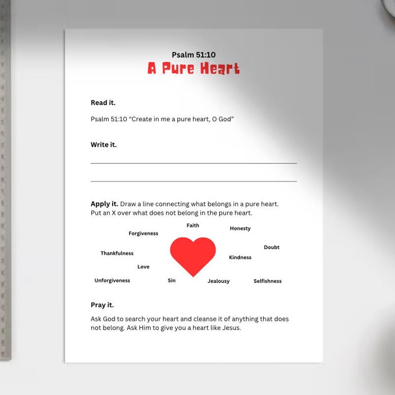 Scripture Pure Heart - Etsy