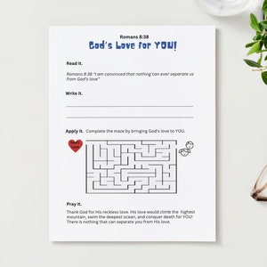 Romans 8:38 Bible Worksheet for Kids - Etsy