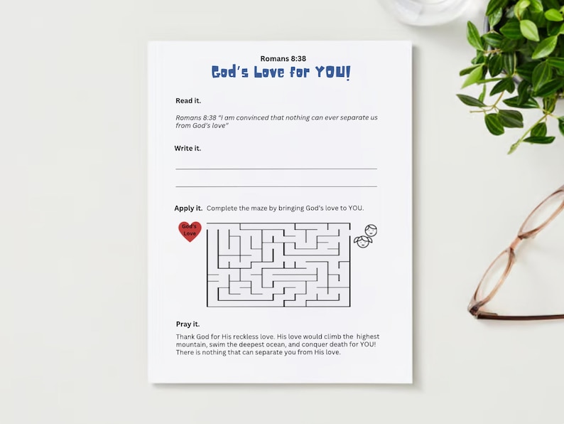 Romans 8:38 Bible Worksheet for Kids - Etsy