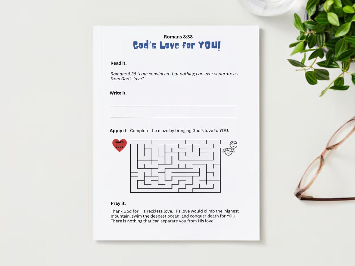 Romans 8:38 Bible Worksheet for Kids - Etsy