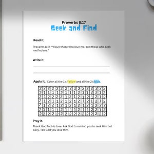 Kids Bible Worksheet Bundle X4 - Etsy