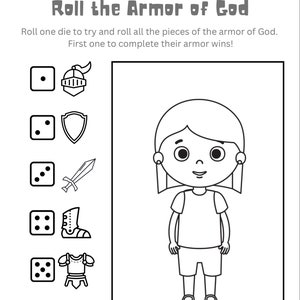 Ephesians 6:10-18 Armor of God Worksheet - Etsy