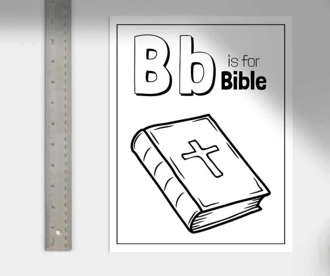 Letter Bb for Bible Kids Coloring Page - Etsy