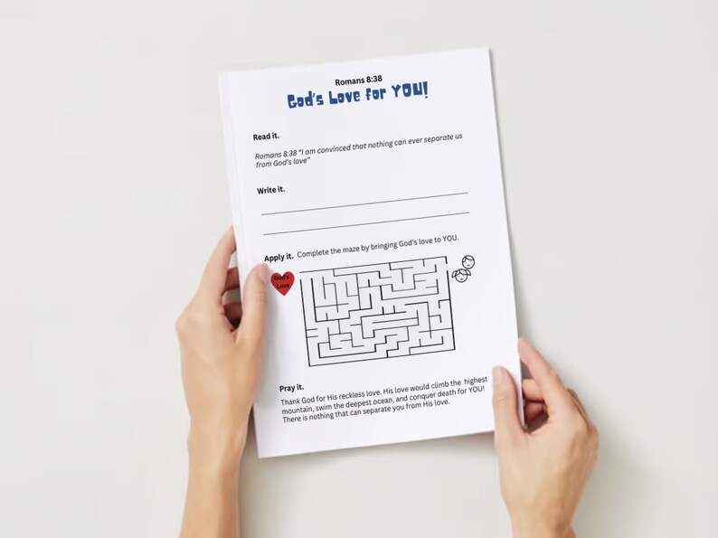 Romans 8:38 Bible Worksheet for Kids - Etsy
