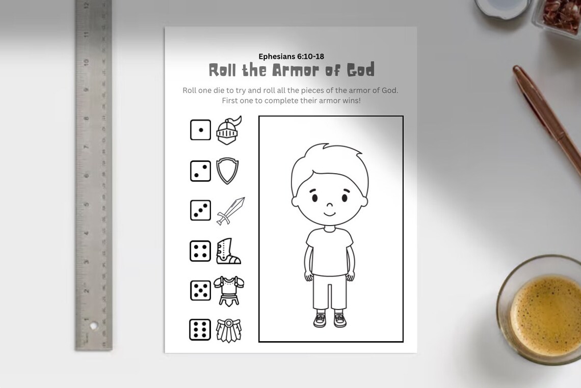 Ephesians 6:10-18 Armor of God Worksheet - Etsy