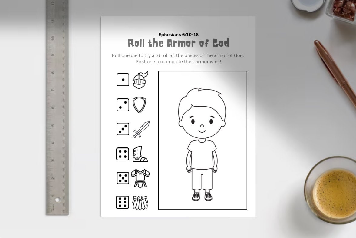Ephesians 6:10-18 Armor of God Worksheet - Etsy