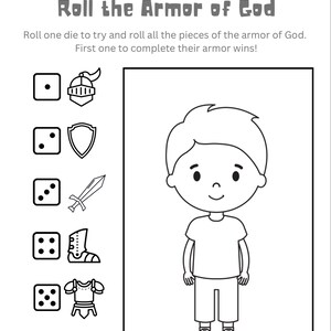 Ephesians 6:10-18 Armor of God Worksheet - Etsy