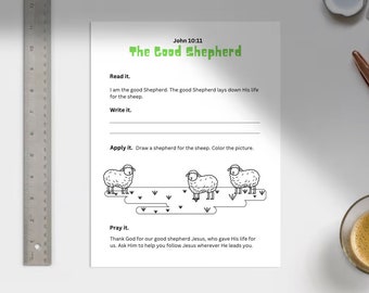 The Good Shepherd Bible Activity Pages, John 10 Bible Teaching Posters ...