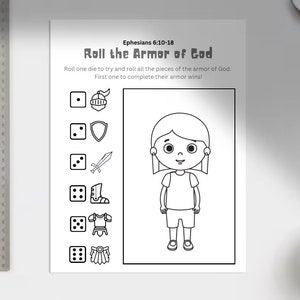 Ephesians 6:10-18 Armor of God Worksheet - Etsy