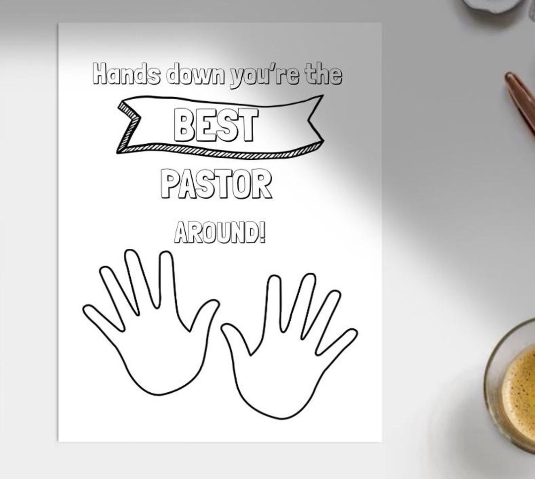 Pastor Appreciation Coloring Page: Kids Ministry Activity (digital ...
