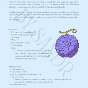 Gomu Gomu Fruit Crochet Pattern - Etsy