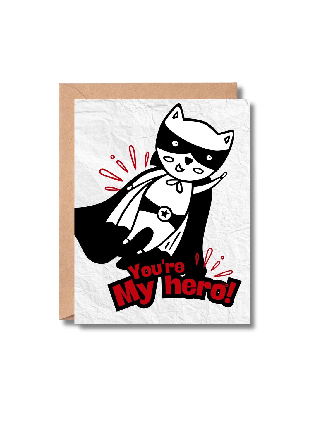 You're My Hero Greeting Card - Cute Superhero Card, Appreciation Card ...