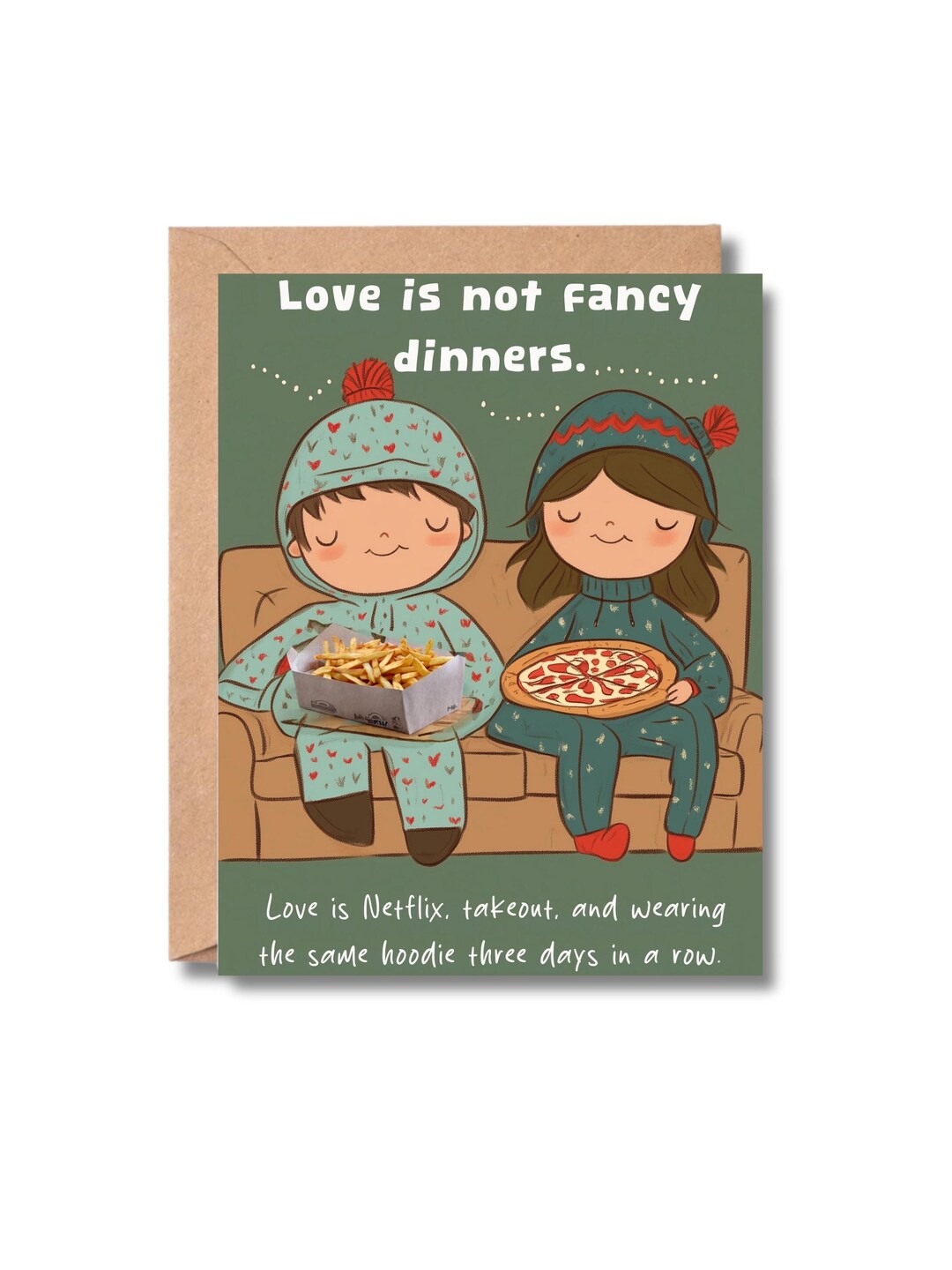 Cozy Couple Netflix Card, Cute Lazy Date Night Greeting, Funny Love ...