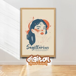 Sagittarius Zodiac Poster,sagittarius Wall Art, Sagittarius Zodiac Art ...