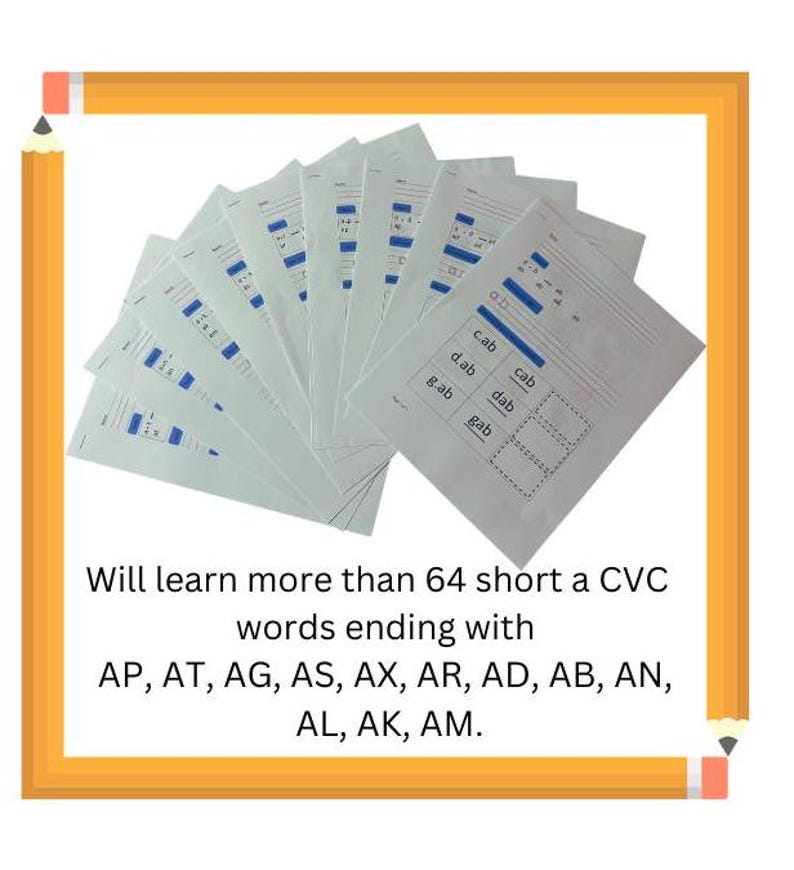 Master Short A CVC Words Worksheets - Etsy