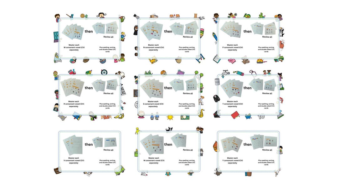 Master M to Z CVC Words (multi Sensory Learning Worksheets) - Etsy