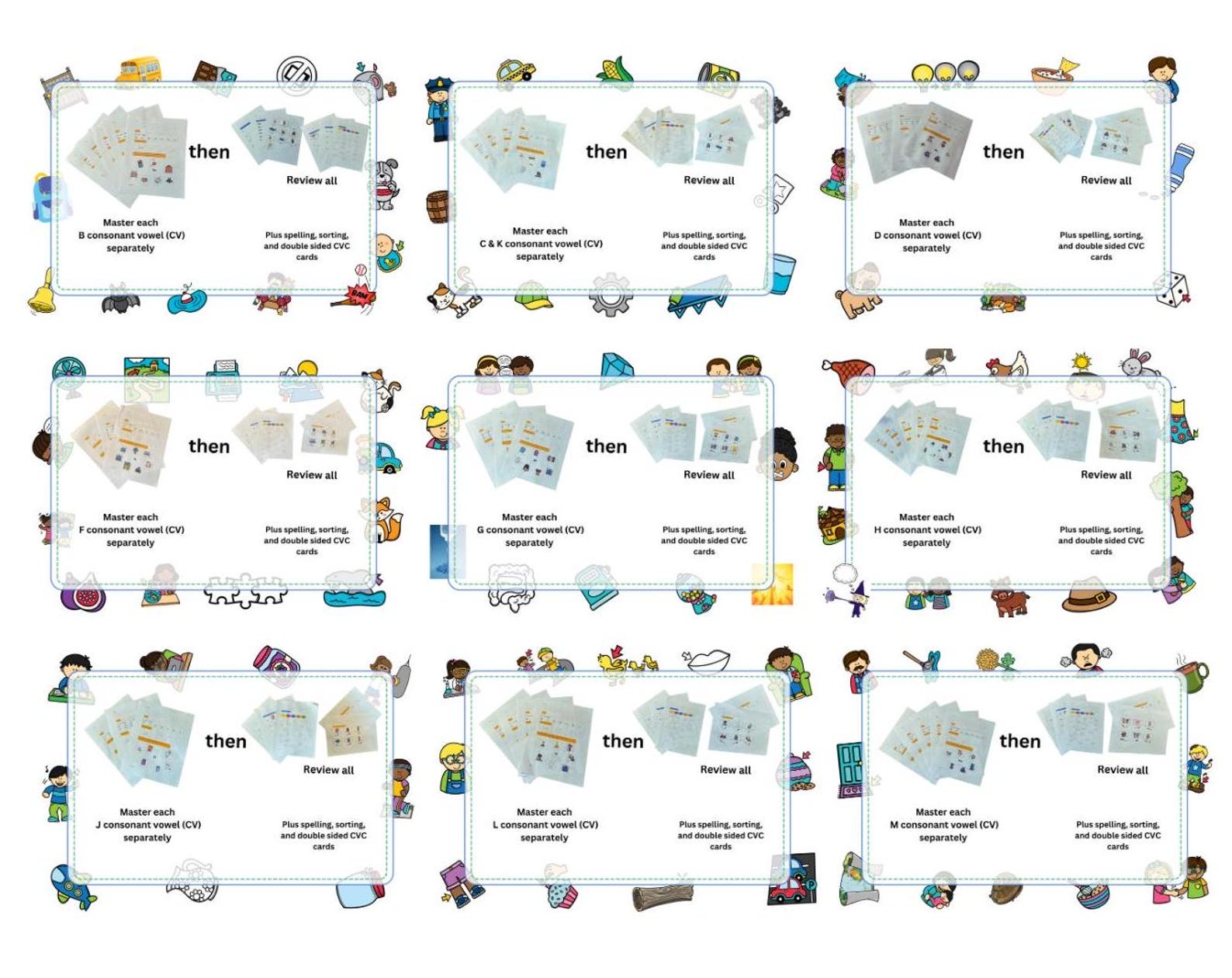 Master B to L CVC Words (multi Sensory Learning Worksheets) - Etsy