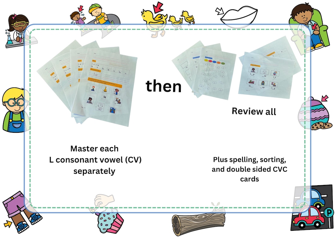 L CVC Words multi Sensory Learning - Etsy