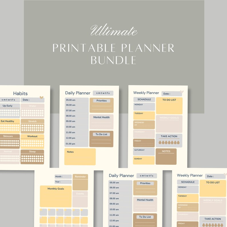 Digital Planner Undated Goodnotes Planner, iPad & Android Planner ...