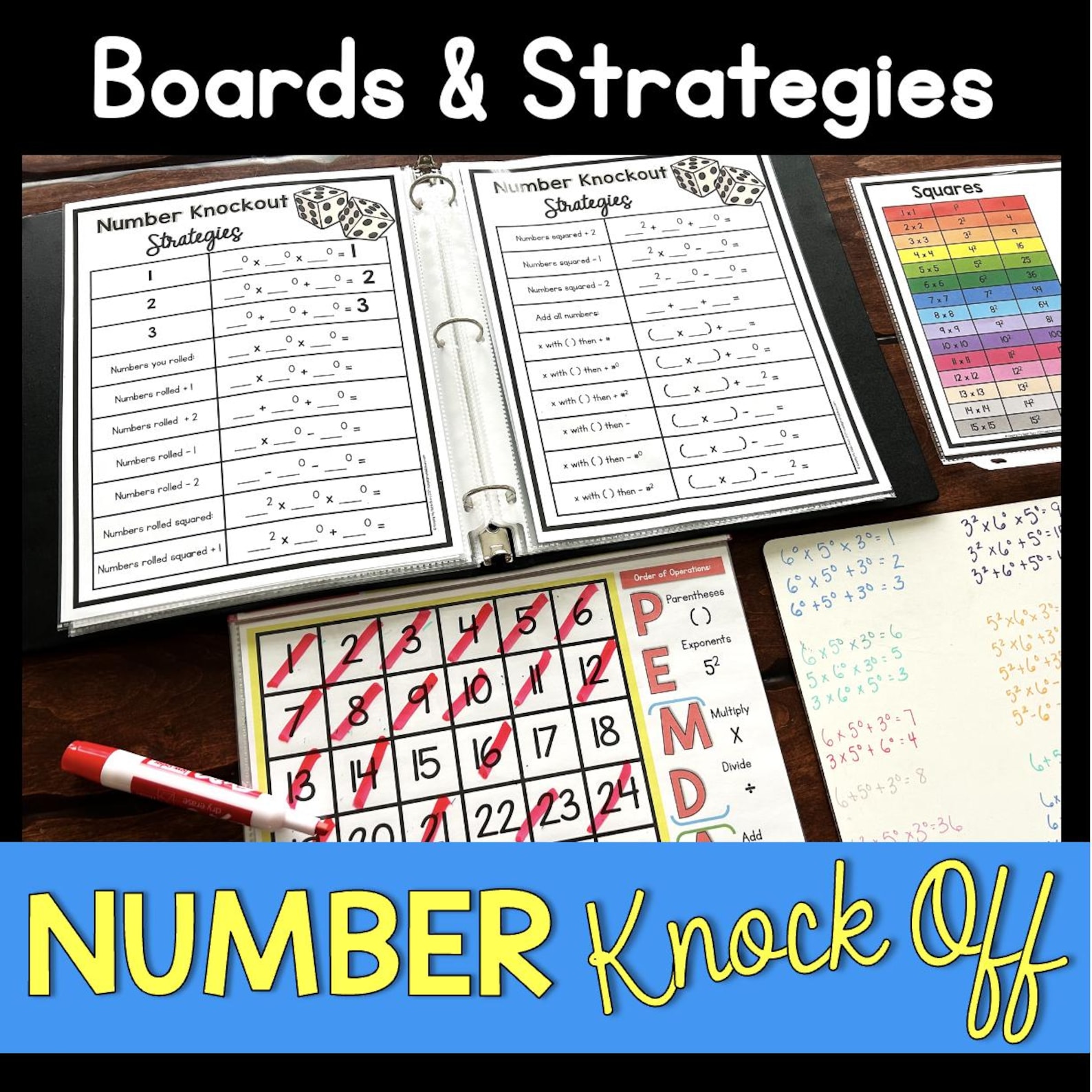 Essentials Math Games - Number Knock off - Knockout - Homeschool Math ...
