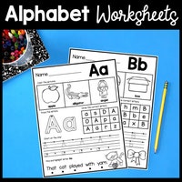 Alphabet Worksheets Letter Names and Sounds Kindergarten Preschool Pre ...
