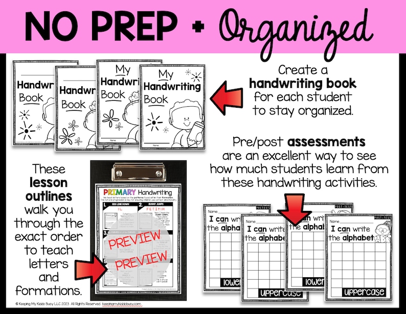 Handwriting Curriculum - Posters and Worksheets - Preschool Pre-k ...