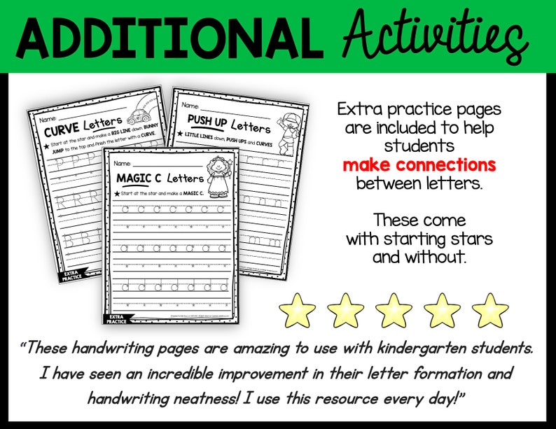 Handwriting Curriculum - Posters and Worksheets - Preschool Pre-k ...