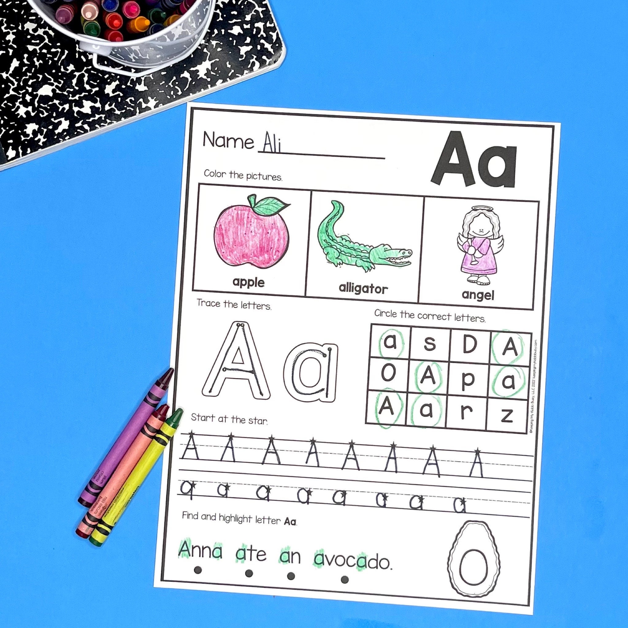 Alphabet Worksheets - Letter Names and Sounds - Kindergarten Preschool ...