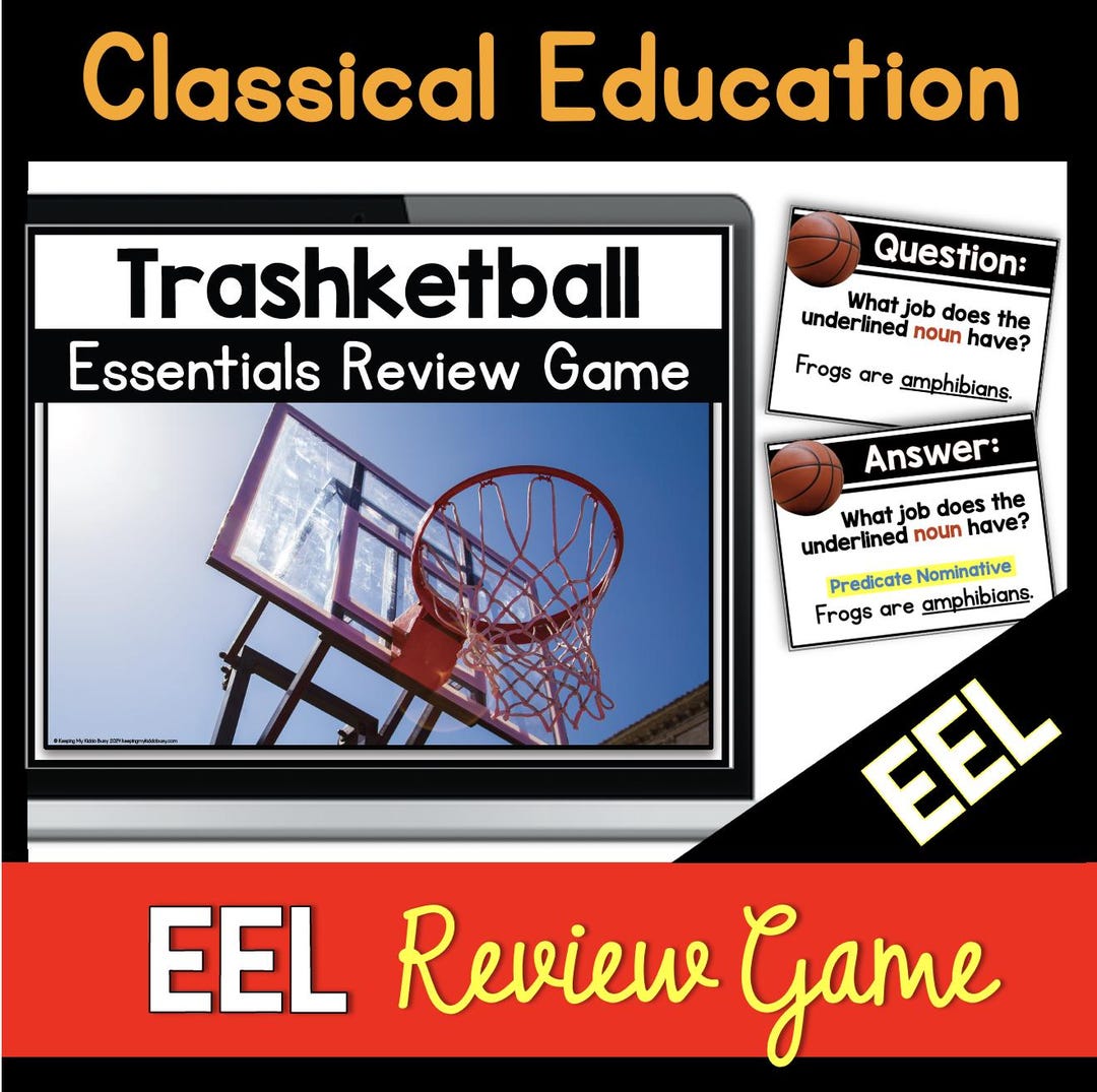 Essentials EEL Review Game - Trashketball - Grammar Practice - Sentence ...