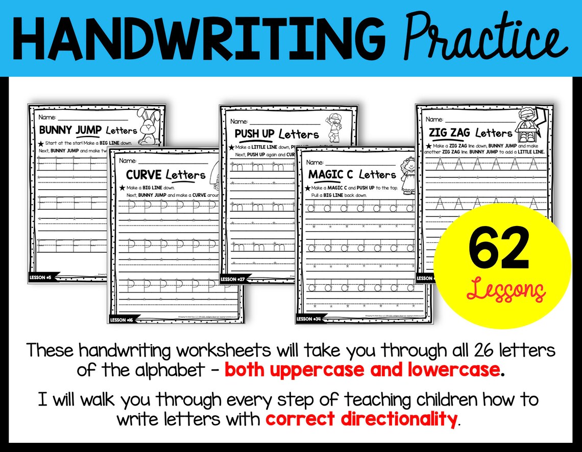 Handwriting Curriculum - Posters and Worksheets - Preschool Pre-k ...