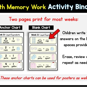 Classical Education Math Memory Work Cycle 1 Foundations Worksheets ...