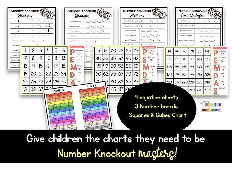 Essentials Math Games - Number Knock off - Knockout - Homeschool Math ...