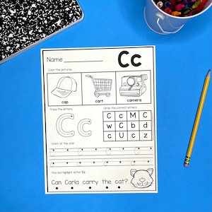 Alphabet Worksheets - Letter Names and Sounds - Kindergarten Preschool ...