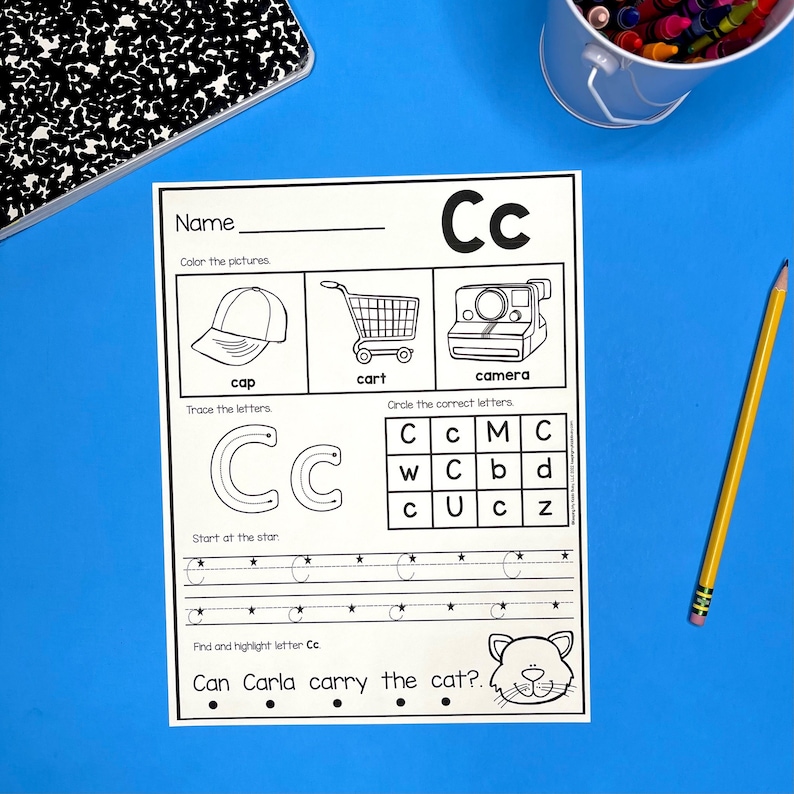 Alphabet Worksheets - Letter Names and Sounds - Kindergarten Preschool ...