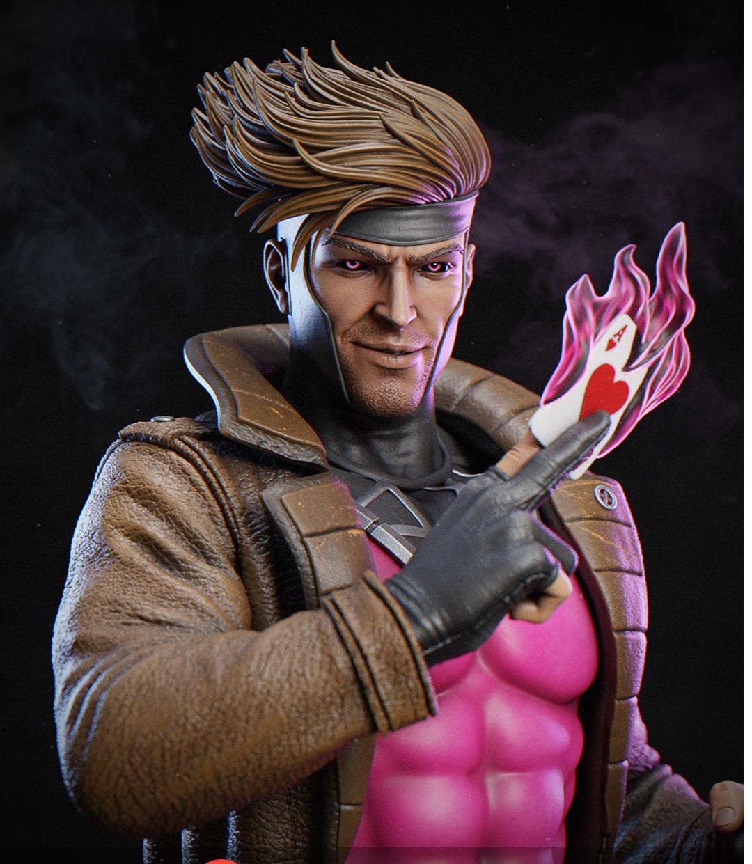 Gambit X-men Statue 3D Printed Gift for Gamer Handmade Gift Resin ...