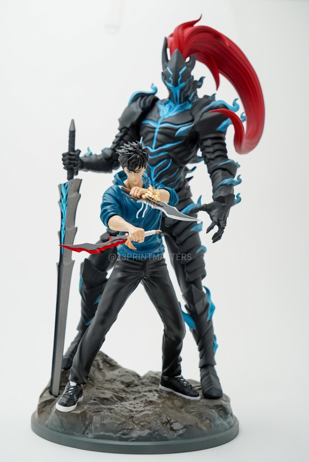 Solo Leveling Sung Jin Woo and Igris Figure FAN ART FIGURE 3d Printed ...