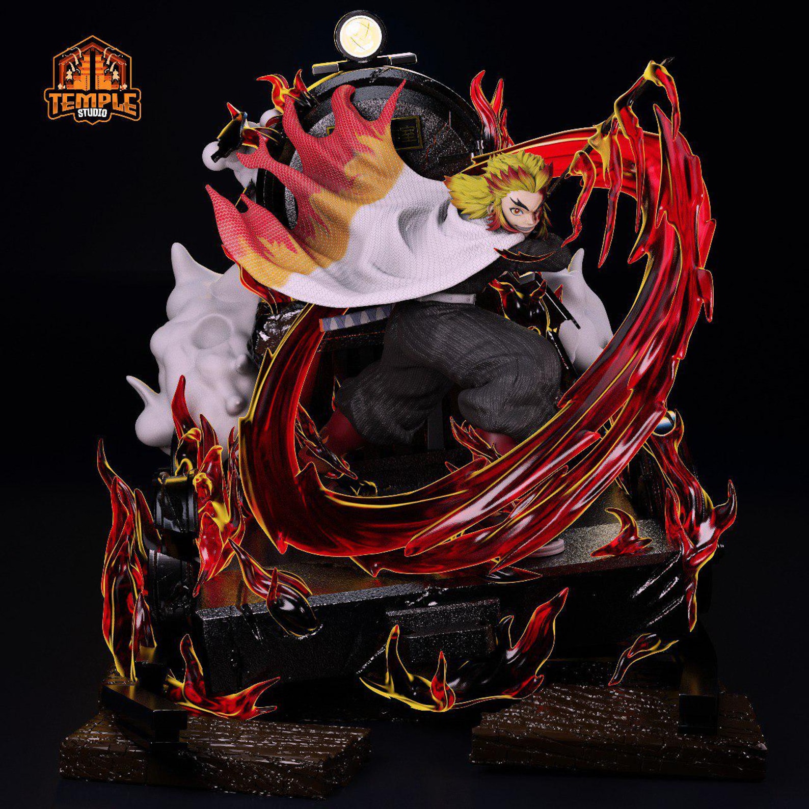 Demon Slayer Rengoku FAN ART FIGURE 3D Printed Handmade Gift Resin ...