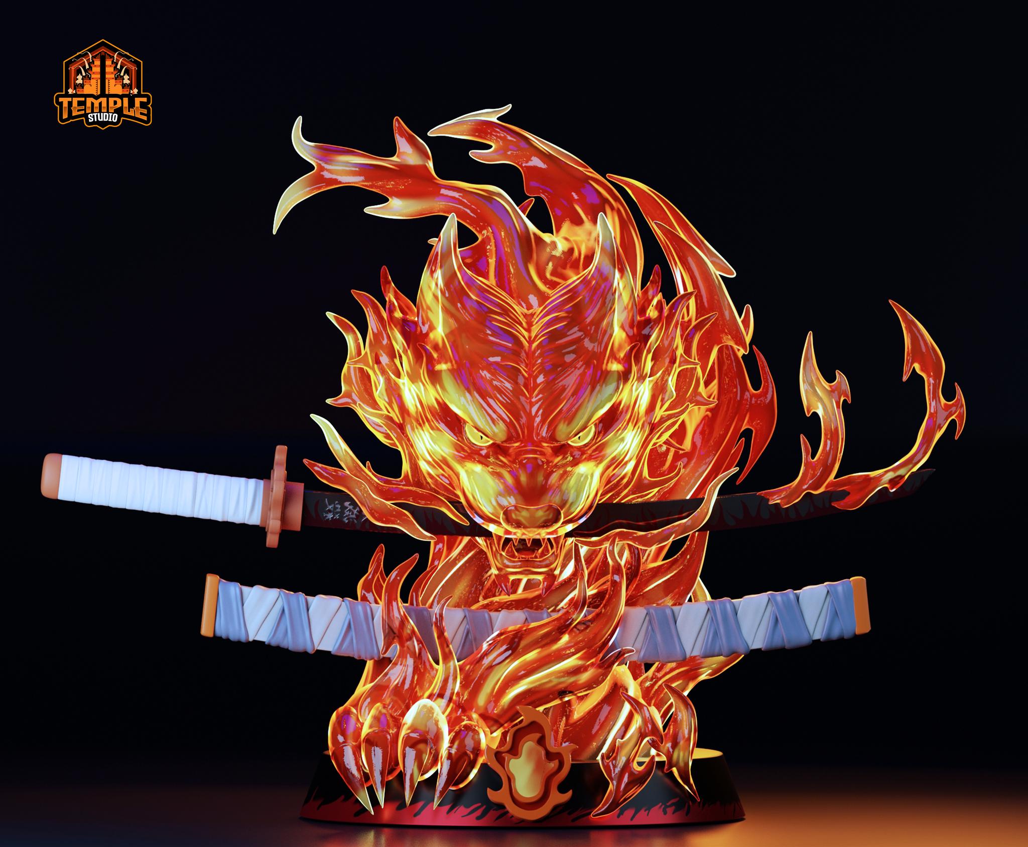 Demon Slayer Rengoku FAN ART FIGURE | 3D Printed | Handmade Gift ...