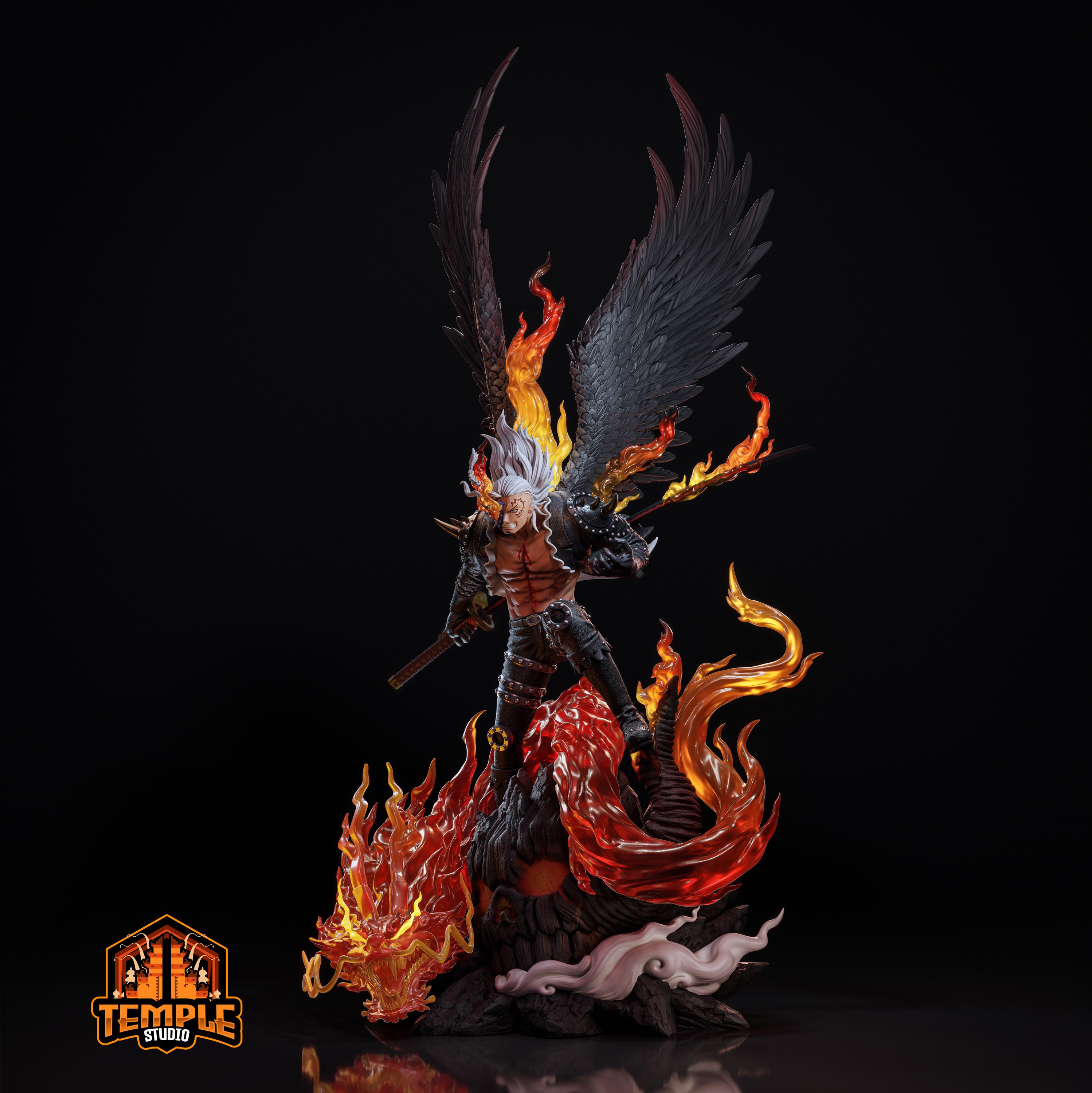 King the Conflagration | FAN ART FIGURE| One Piece | Figure Statue 3D ...