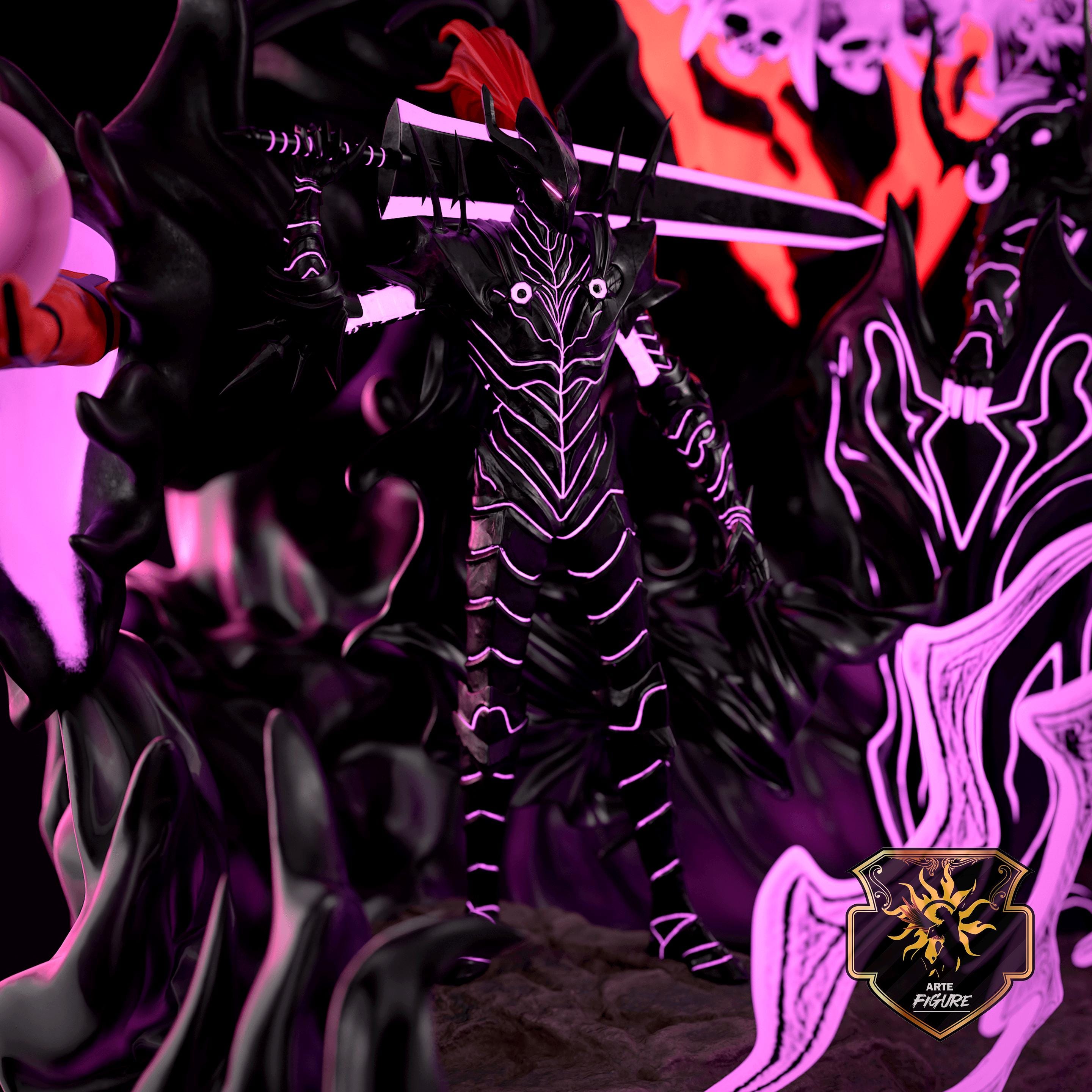 Solo Leveling Sung Jin Woo and Igris Figure FAN ART FIGURE | 3d Printed ...