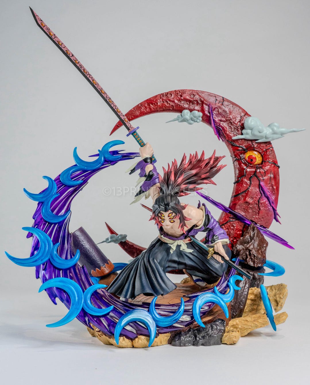 Demon Slayer Kokushibo FAN ART FIGURE | 3D Printed | Handmade Gift ...