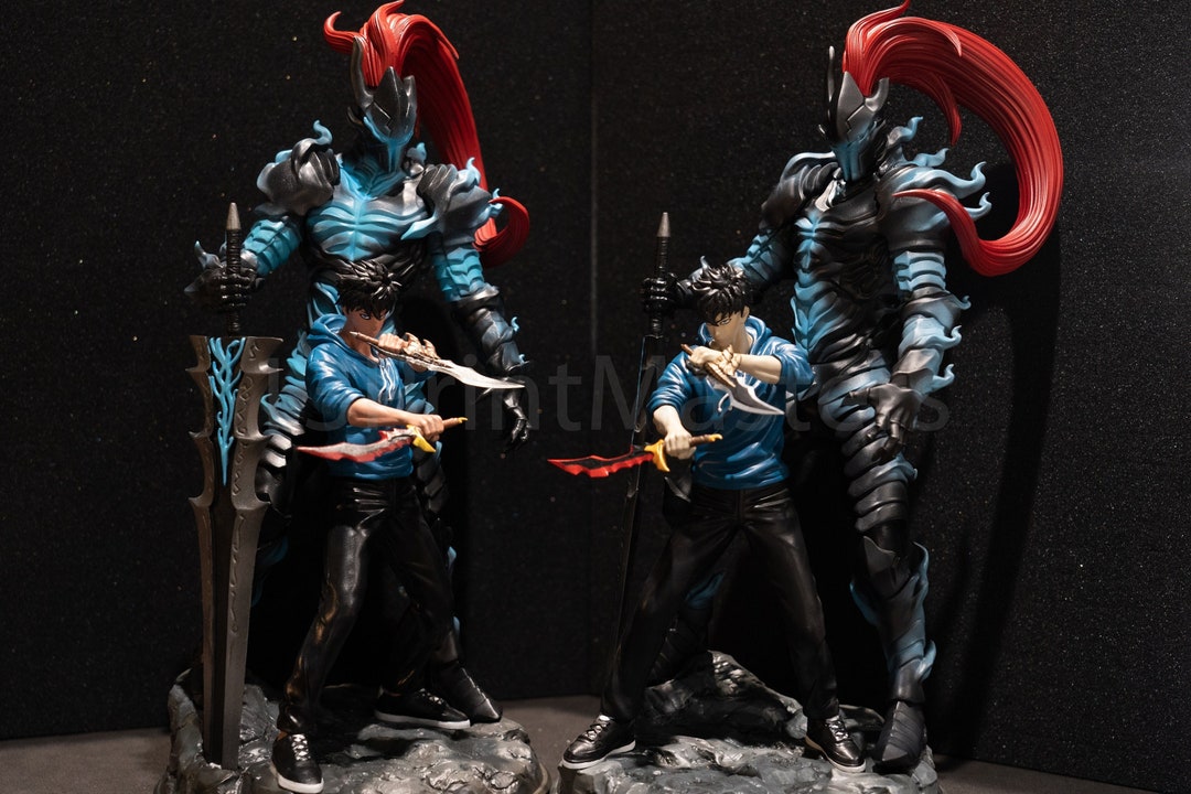 Solo Leveling Sung Jin Woo and Igris Figure FAN ART FIGURE 3d Printed ...